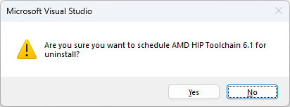 Uninstalling — HIP-VS Documentation