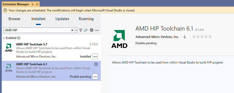 Manage Extension — HIP-VS Documentation